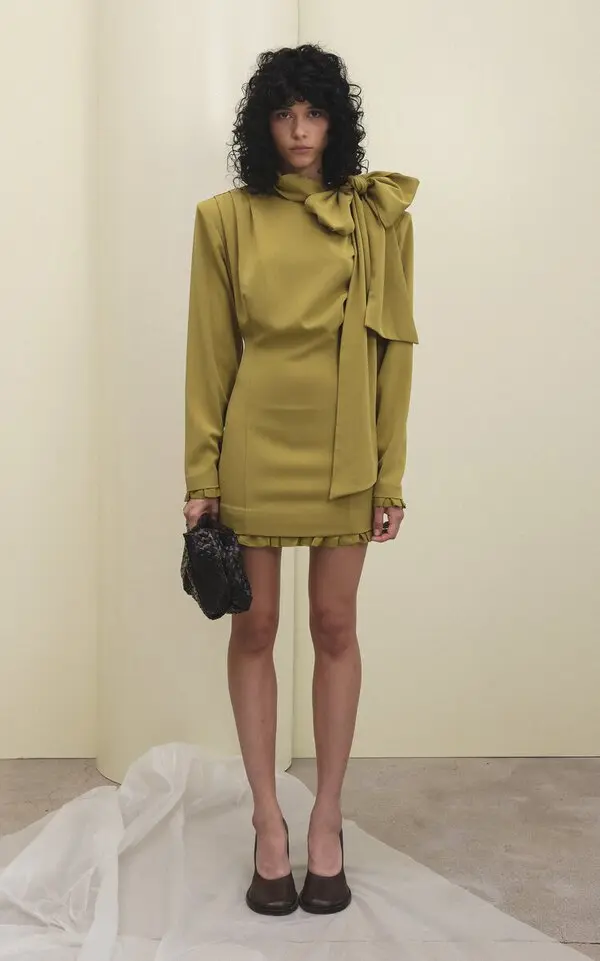 Arakii Draped High-neck Mini Dress