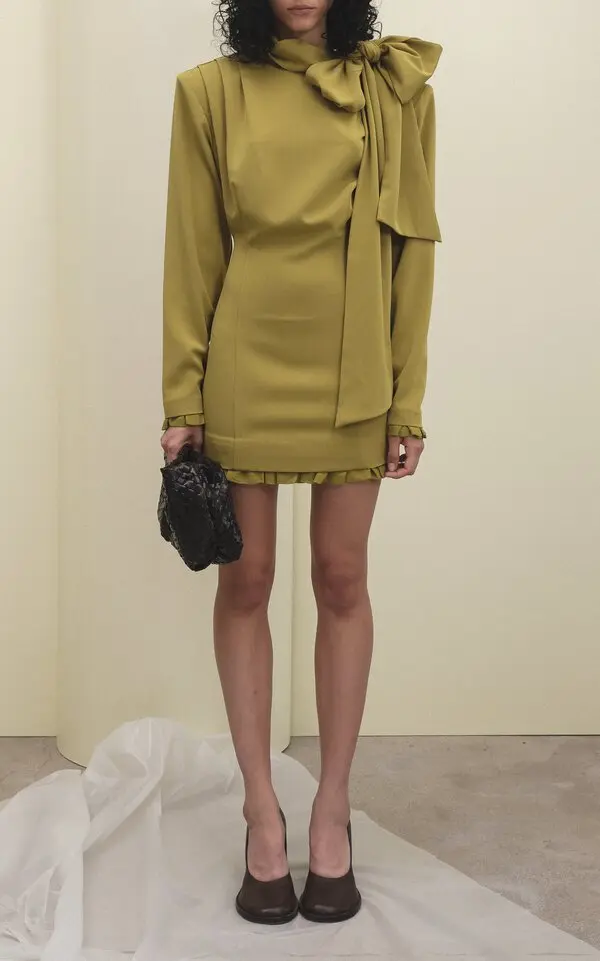 Arakii Draped High-neck Mini Dress