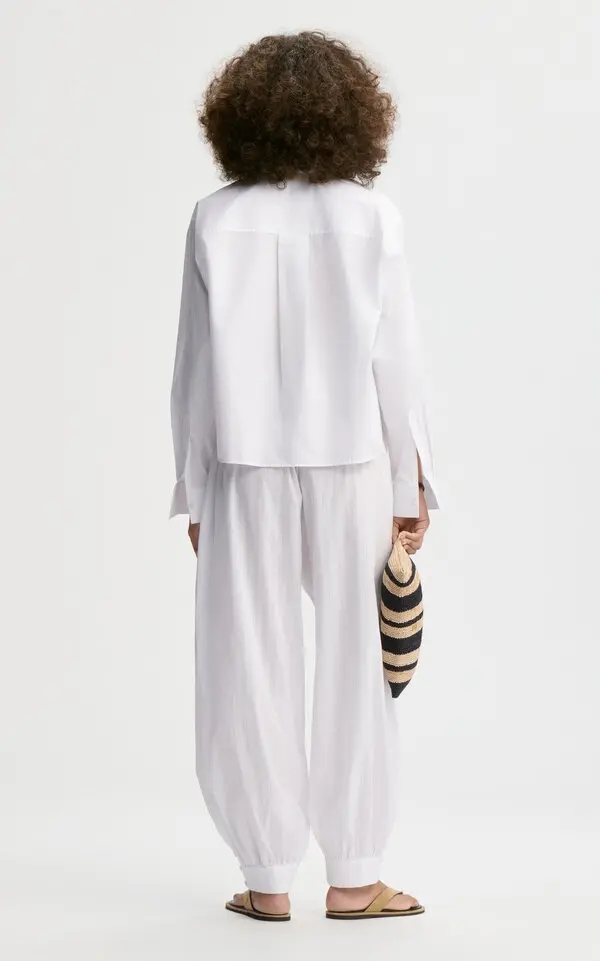 BY MALENE BIRGER Margot Cotton Pants - White