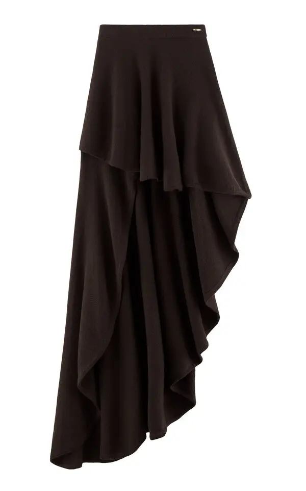 Arakii Knitted Spiral Wool Mini Skirt