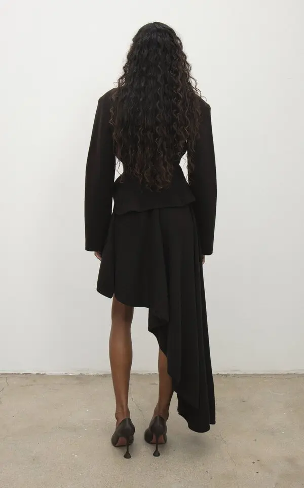 Arakii Knitted Spiral Wool Mini Skirt