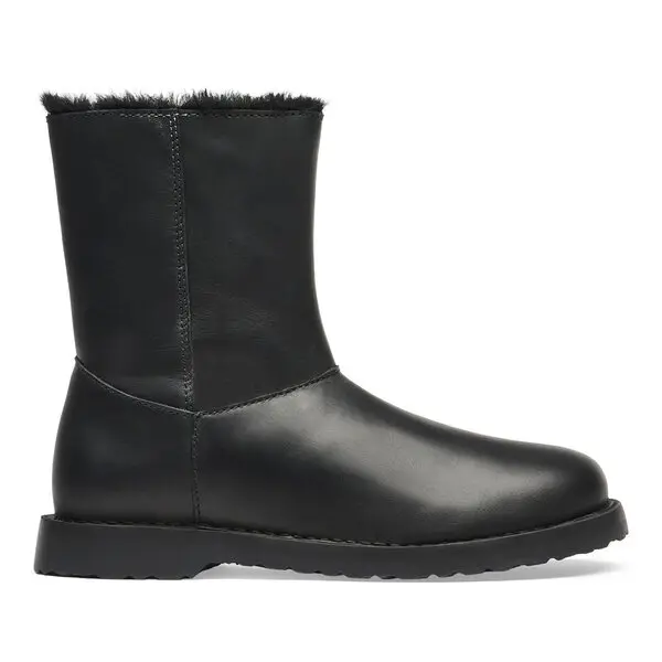 BIRKENSTOCK Uppsala Zip Shearling Natural Leather - Black