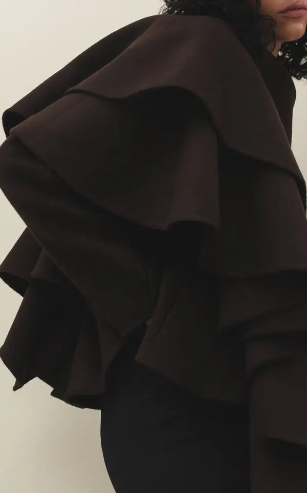 Arakii Ruffled Wool-cashmere Scarf