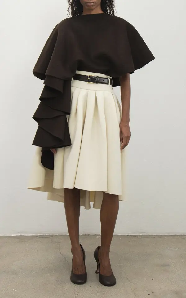 Arakii Ruffled Wool-cashmere Scarf
