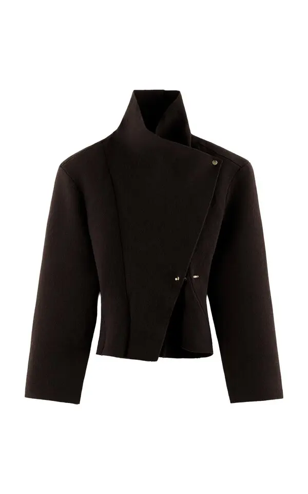 Arakii Asymmetric Pin Merino Wool Blazer