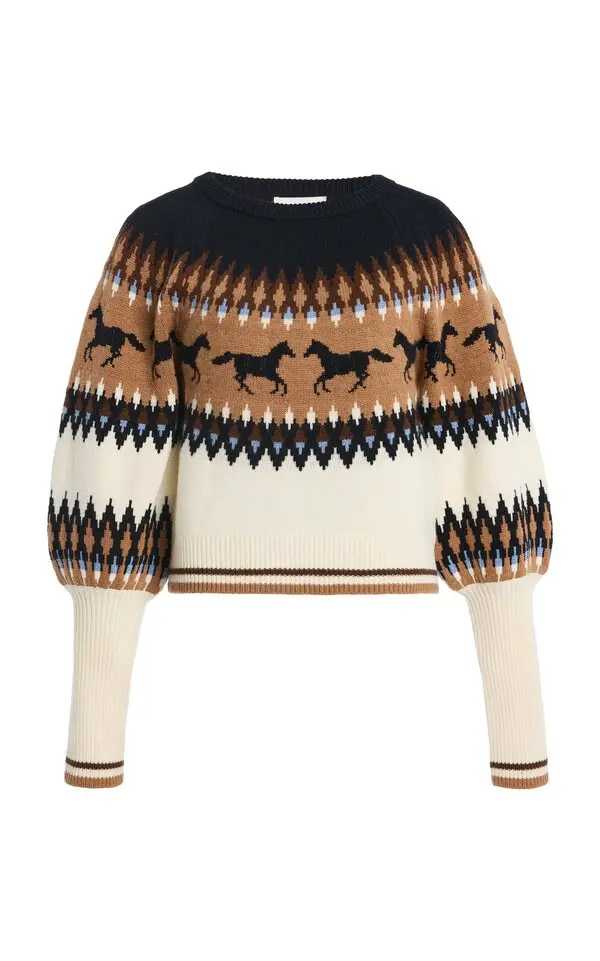 Cara Cara Colton Intarsia Wool-cashmere Pullover