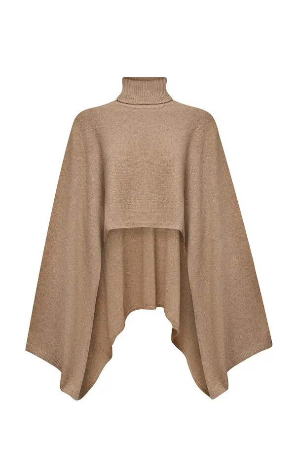 DI STAVNITSER Cashmere Blend Poncho - Neutral