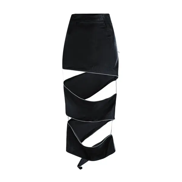 ÚCHÈ Spiral Zipper Pencil Skirt