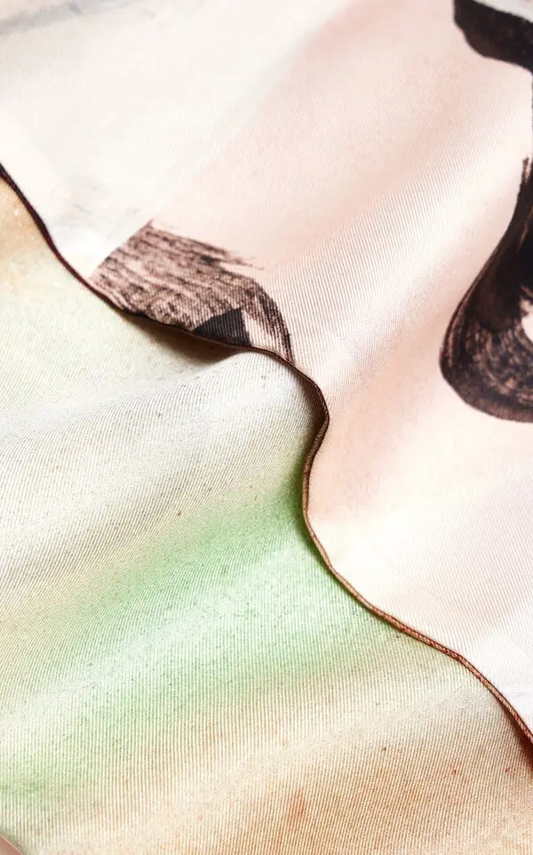 OTZIO Fringed Silk-twill Double Scarf - Pink