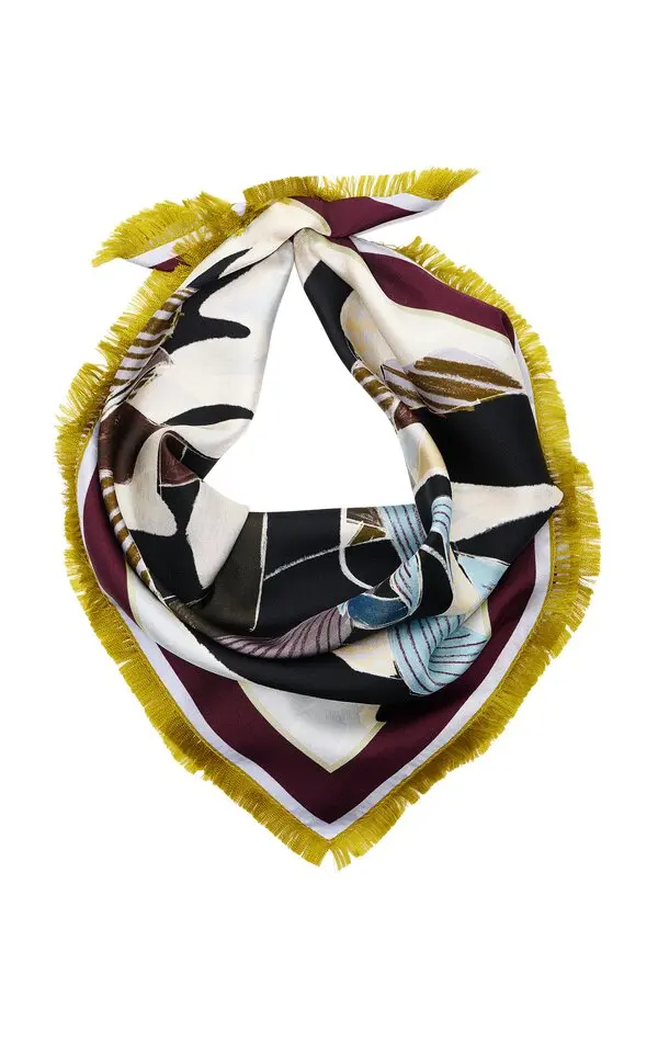 OTZIO Double-printed Silk-twill Scarf