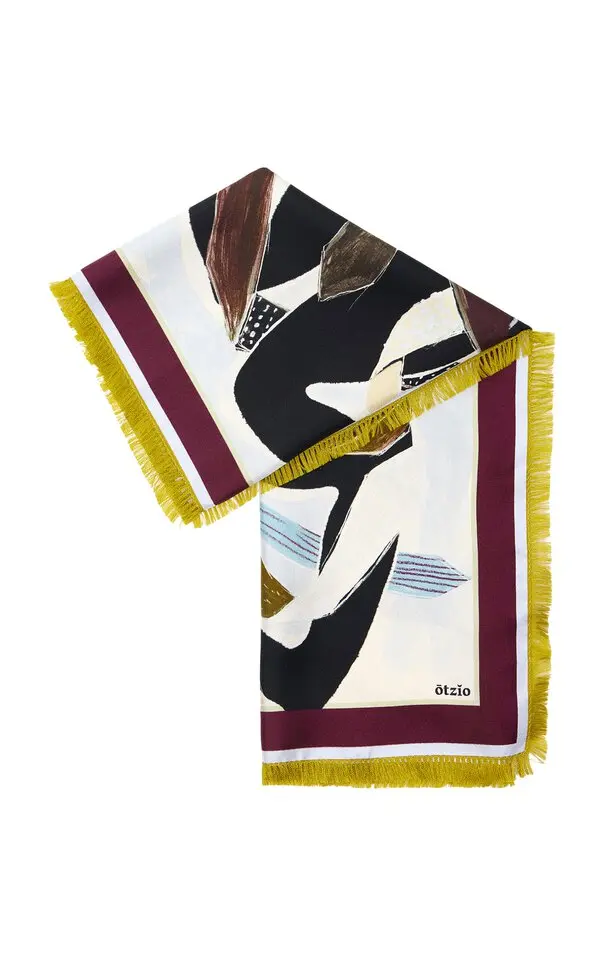 OTZIO Double-printed Silk-twill Scarf