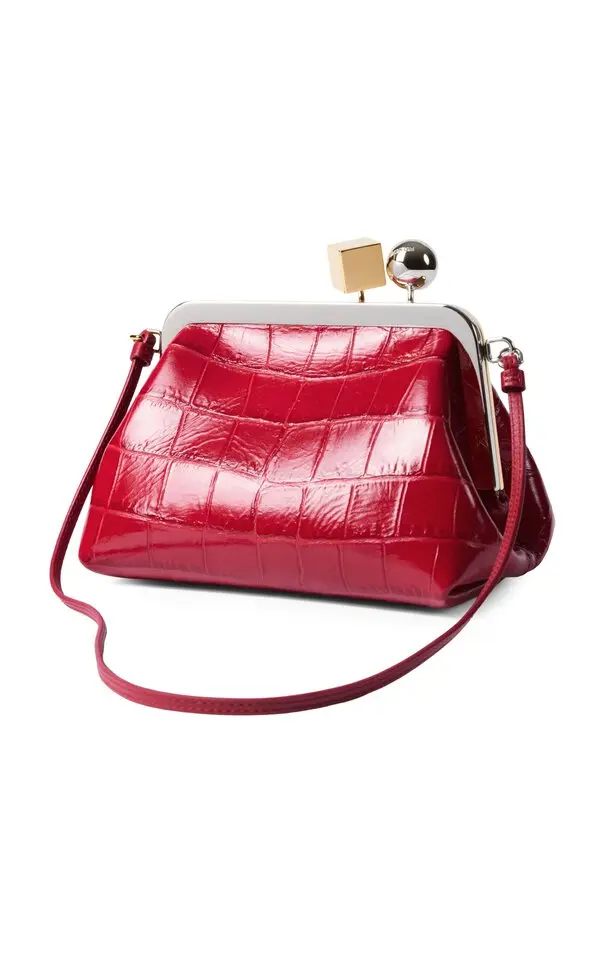 Jacquemus Le Berlingot Croc-effect Leather Bag