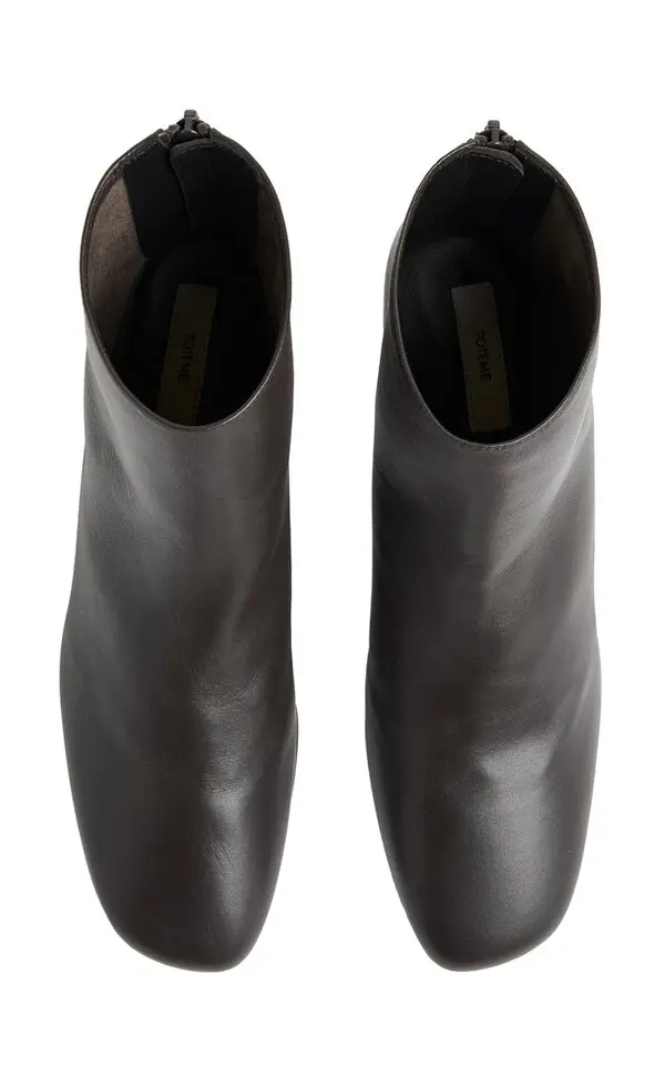 TOTEME Mid-heel Leather Ankle Boots