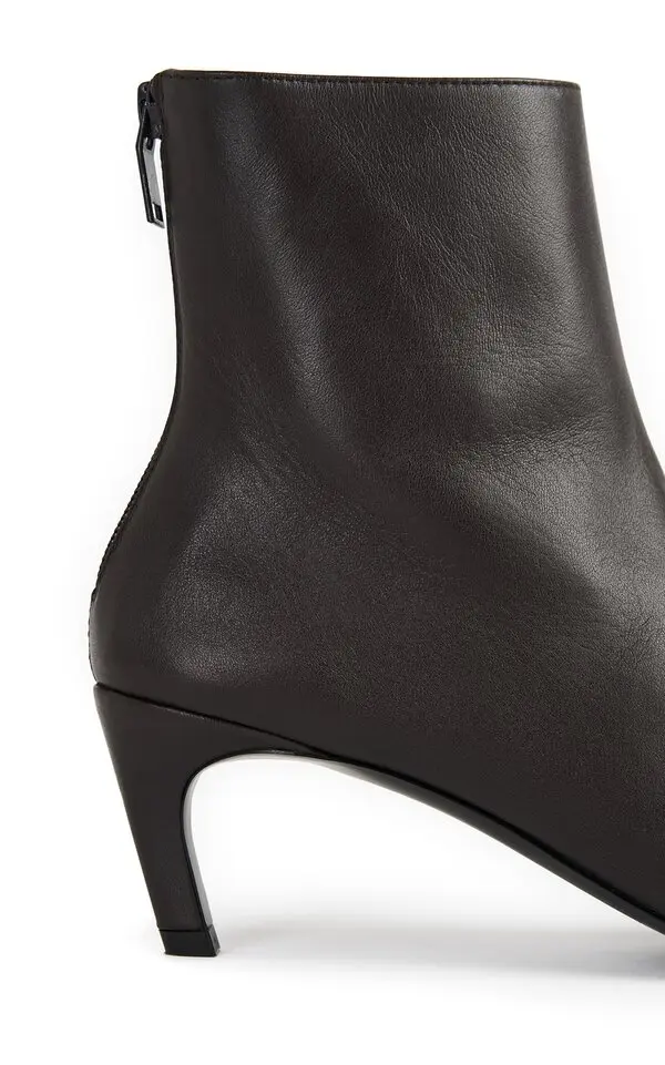 TOTEME Mid-heel Leather Ankle Boots