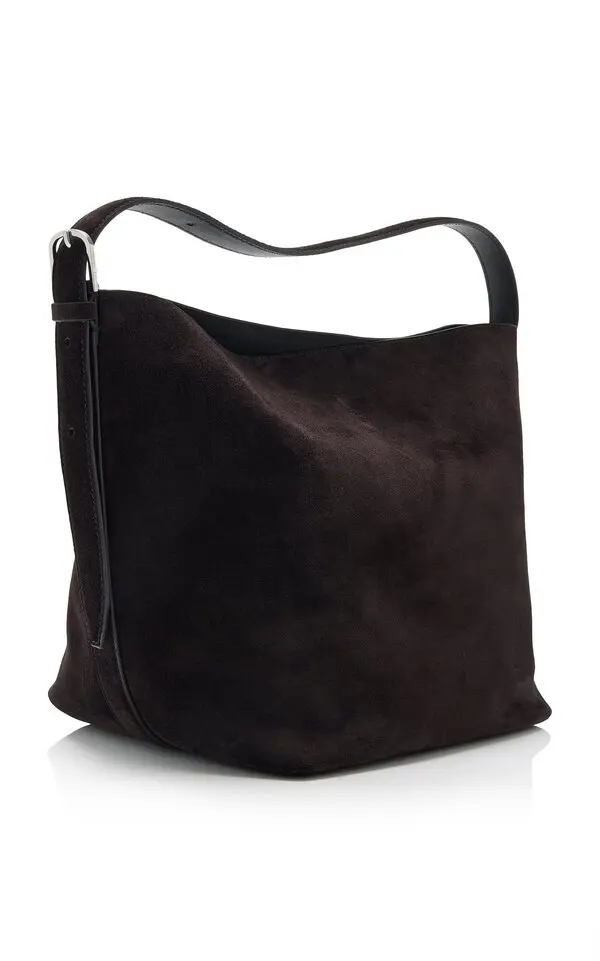 TOTEME Medium Belted Suede Tote - Brown