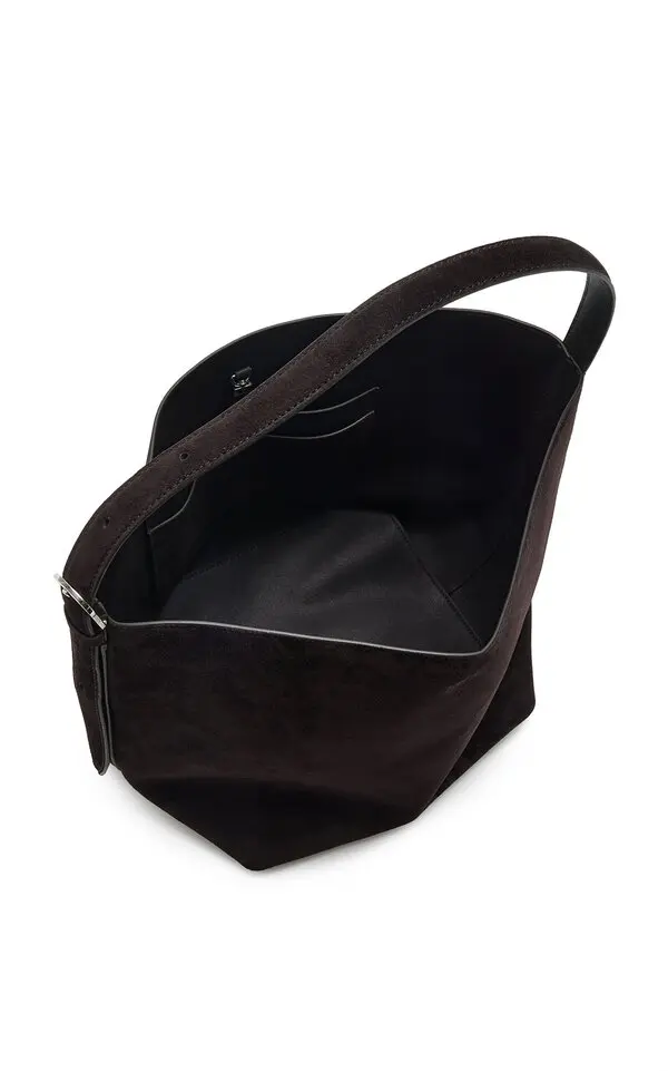 TOTEME Medium Belted Suede Tote - Brown
