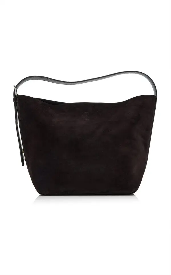 TOTEME Belted Suede Tote - Brown