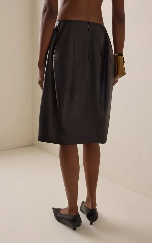 TOTEME Sculptural Leather Mini Skirt