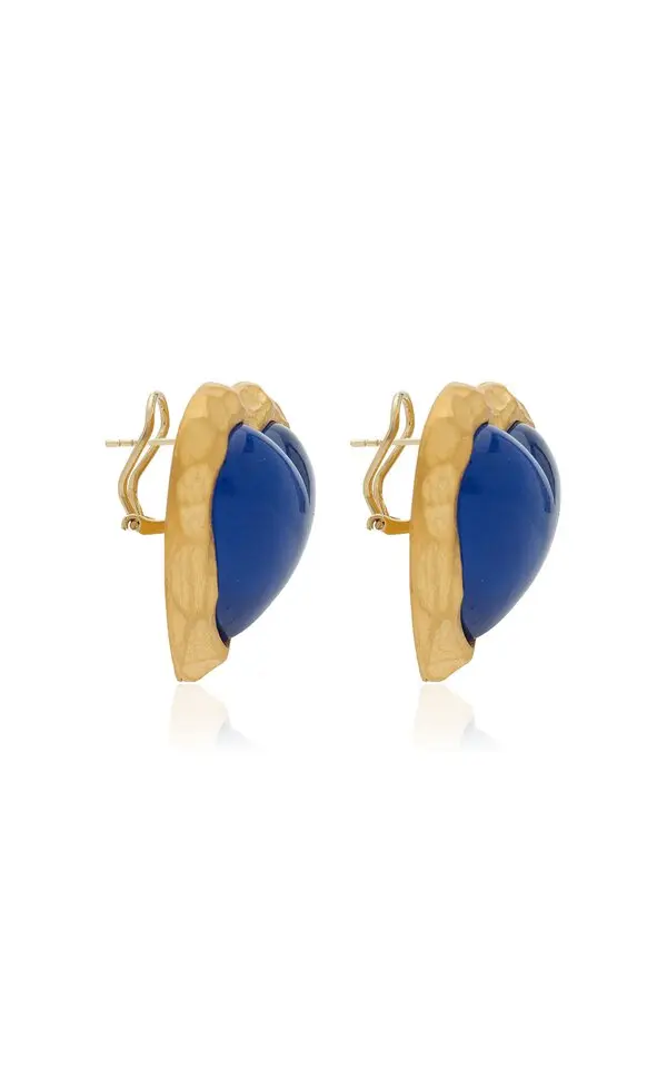 ANABELA CHAN Heart 24k Gold And Aluminum Gem Earrings