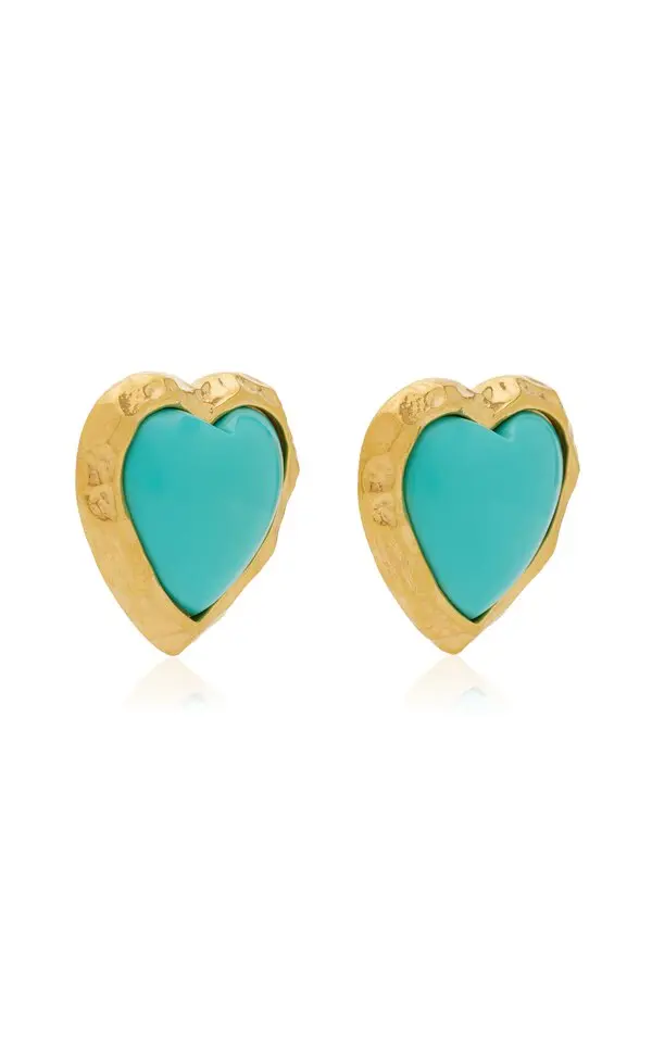ANABELA CHAN Heart 24k Gold And Aluminum Earrings