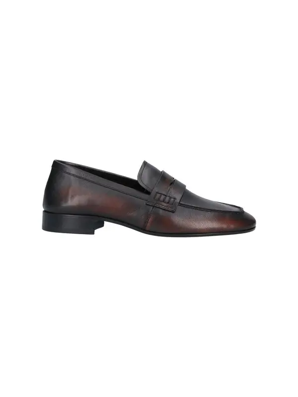 Dries Van Noten Leather Penny Loafer - Brown