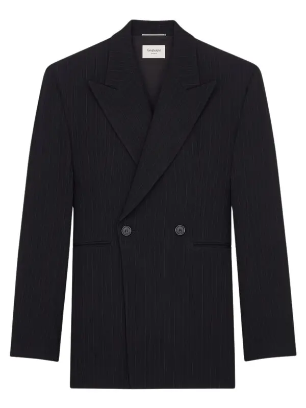 Saint Laurent Wool-blend Jacket For - Black