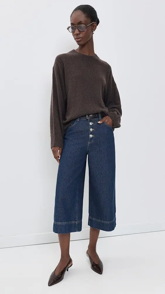 REFORMATION Cove Cashmere Oversized Crew Sweater