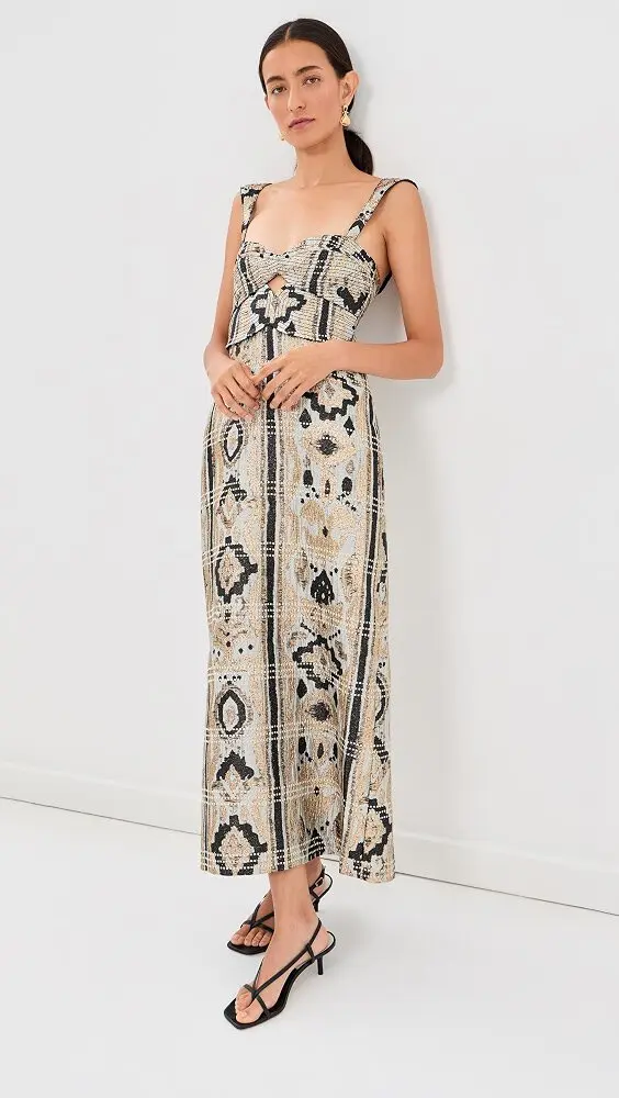 Johanna Ortiz Jacquard Tropicana Ankle Dress