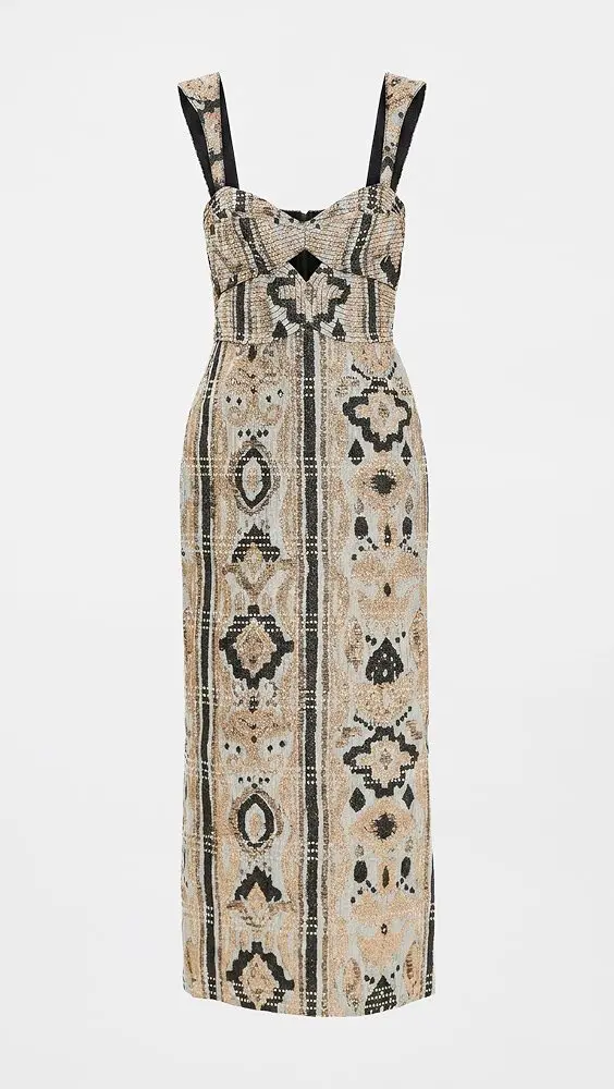 Johanna Ortiz Jacquard Tropicana Ankle Dress