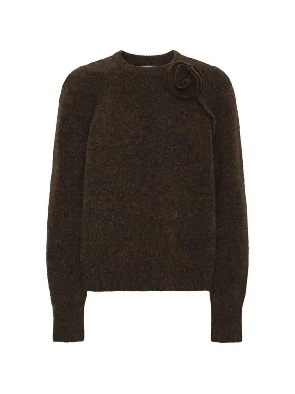 ROTATE BY BIRGER CHRISTENSEN Alpaca-blend Knit Flower Jumper