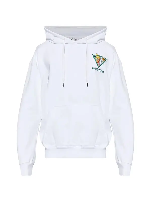 Casablanca Organic Cotton Loopback Hoodie - White