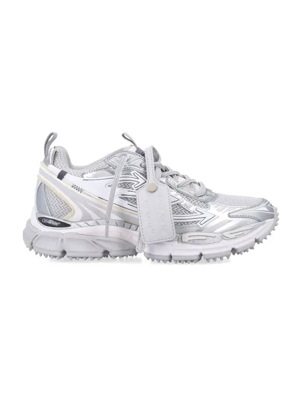 Off-White Low-top Mesh Running Sneakers - Grey/silver