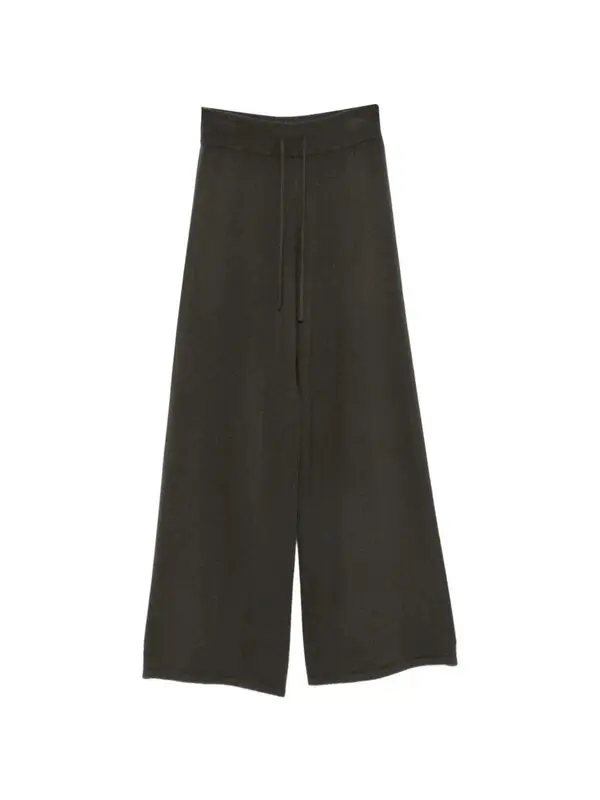 LISA YANG Cashmere Wide-leg Pants With Elastic Waist And Side Pockets