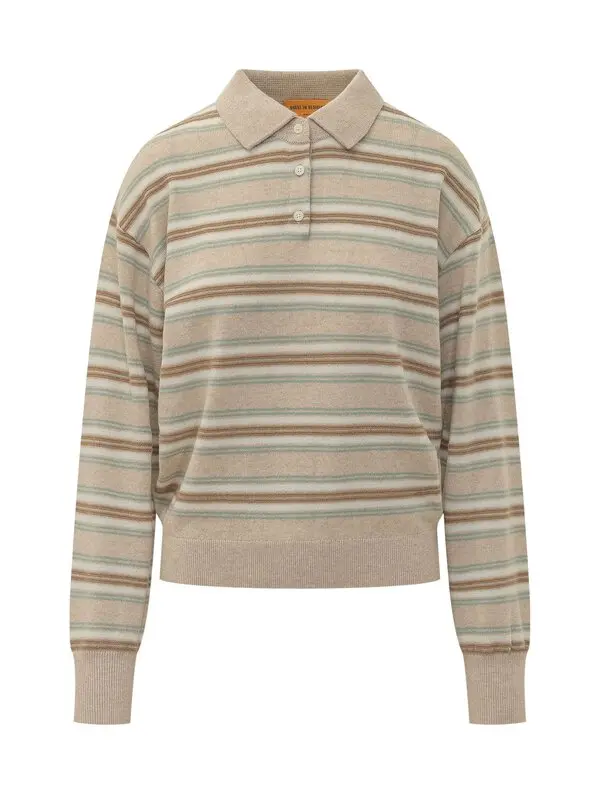 Guest In Residence Cashmere Striped Polo