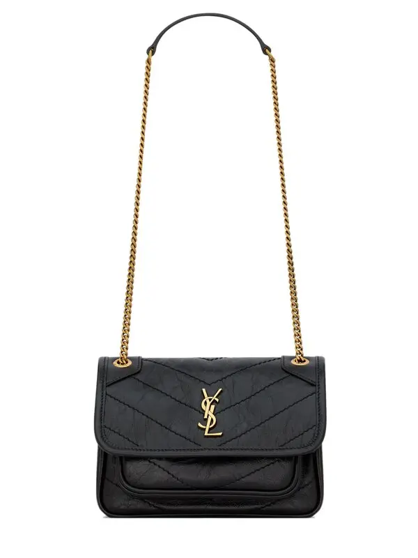 Saint Laurent Quilted Leather Shoulder Bag - Nero