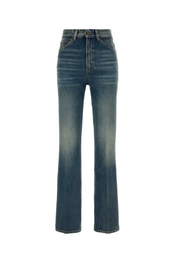 Saint Laurent Clyde High-rise Straight-leg Pants
