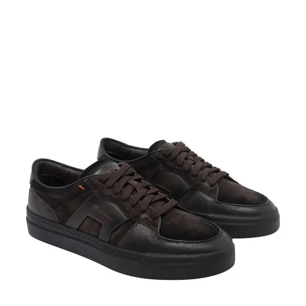 Santoni Suede Sneakers - Brown