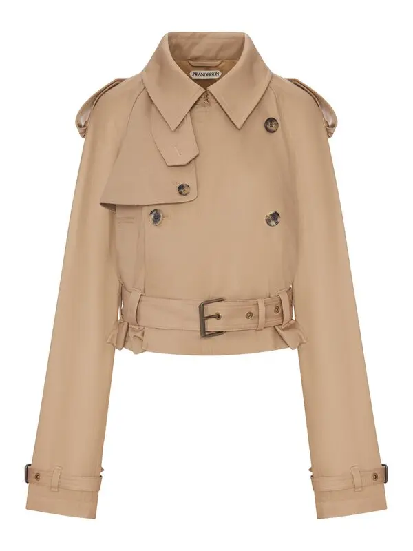 JW Anderson J.w.anderson Cropped Trench In Beige - Cream