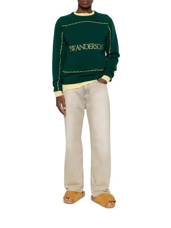 JW Anderson J.w.anderson Wool Sweater With Contrasting Logo