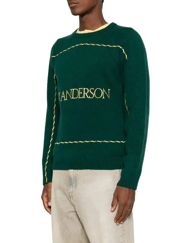 JW Anderson J.w.anderson Wool Sweater With Contrasting Logo