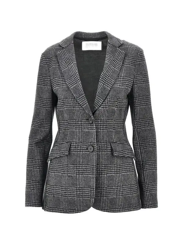 Harris Wharf London Check-print Blazer - Grey