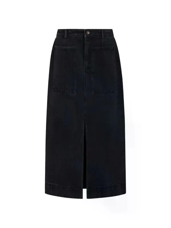 MARIE OLIVER Leighton Front-slit Midi Skirt - Grey