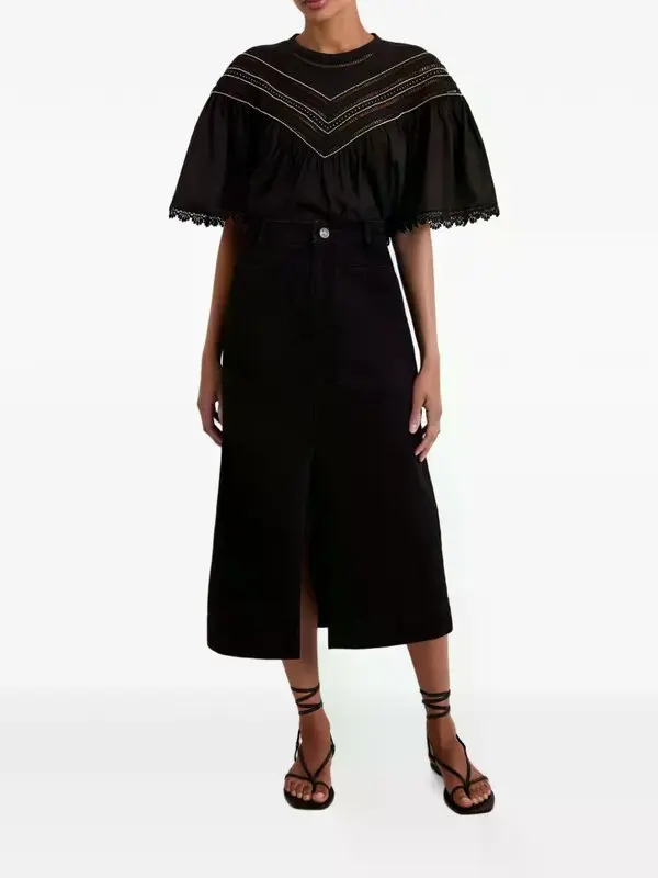 MARIE OLIVER Leighton Front-slit Midi Skirt