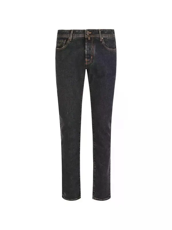 Jacob Cohen Bard Faded Slim-fit Jeans - Black