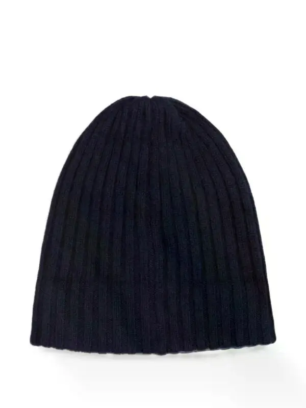 Fedeli Ribbed-knit Cashmere Beanie Hat - Blue