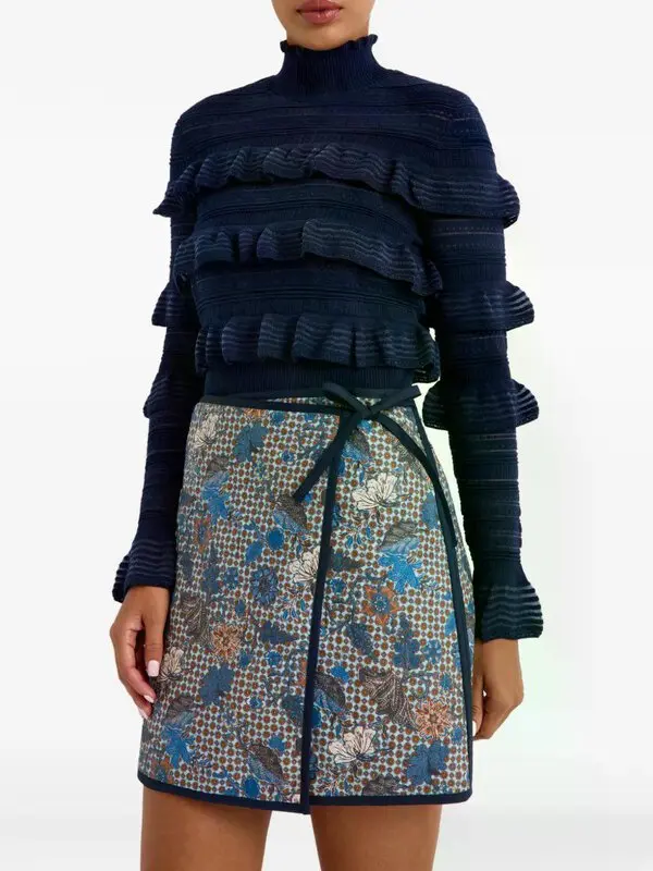 MARIE OLIVER Adeline Ruffled Long-sleeve Sweater