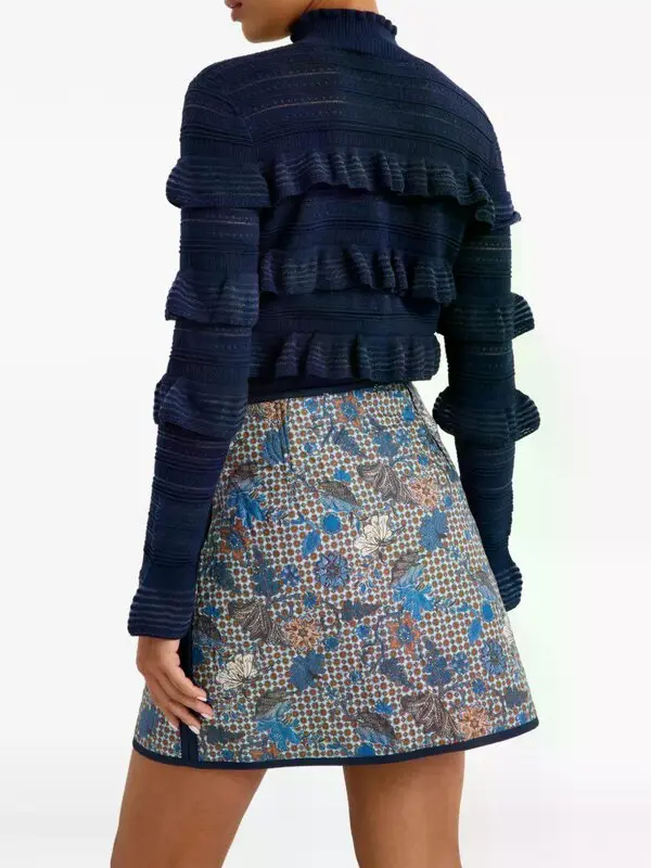 MARIE OLIVER Adeline Ruffled Long-sleeve Sweater