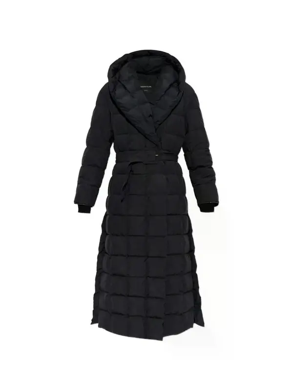 Fabiana Filippi Belted Long Down Coat - Black