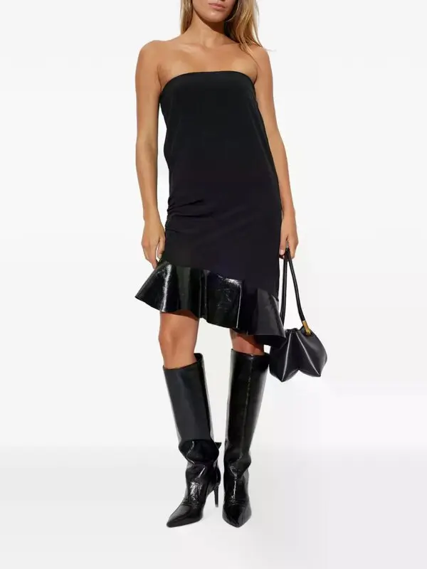 IRO PARIS Florence Ruffled Strapless Mini Dress