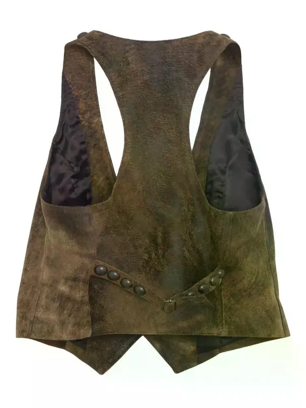 DANCASSAB Naomi Stud-embellished Suede Vest